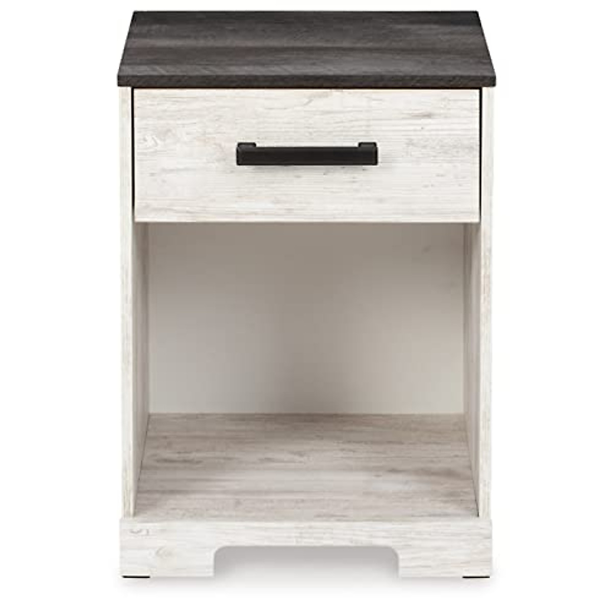 Signature Design by Ashley Shawburn 1 Drawer Night Stand Nightstand, Whitewash & Gray