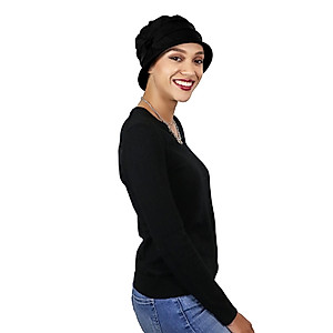 Hats Scarves & More Womens Hat Chemo Headwear Cancer Hat 50+ UPF Sun Protection Summer Seattle Chic Black