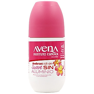 Avena Instituto Español Deodorant Roll-On Suave, Long-Lasting, Non-Alcohol, 2-Pack of 2.50 Oz each, 2 Bottles