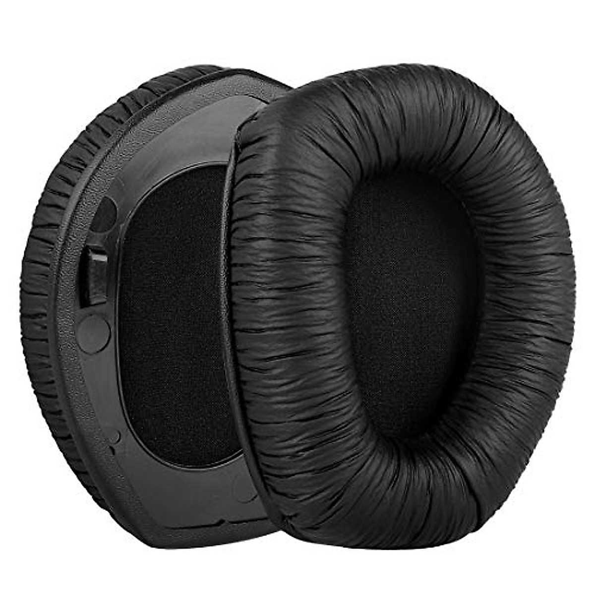 Geekria QuickFit Leatherette Replacement Ear Pads for Sennheiser RS195 HDR195 RS185 HDR185 HDR175 RS175 HDR165 RS165 Headphones Ear Cushions, Headset Earpads, Ear Cups Repair (Plastic Ring)