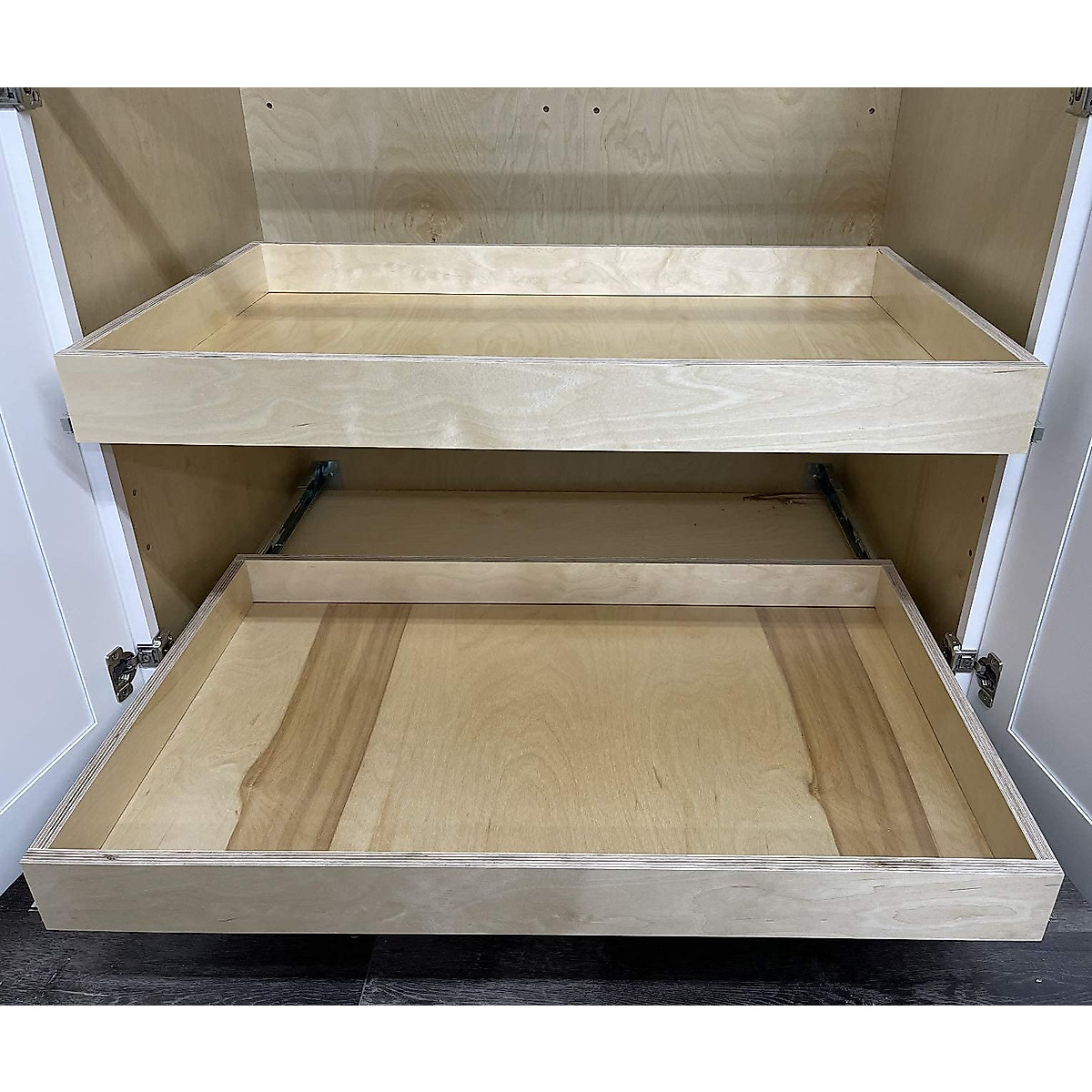 Sublime Design 19" Wide - Printer Pull Out Tray | Slide Out Shelves | Baltic Birch Wood Drawer for Cabinet Storage (Pull Out 32)