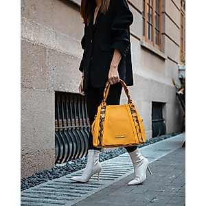 MKF Collection Tote Bag for Women Snake Embossed Vegan Leather Handbag, Lady Fashion Designer Crossover Hobo Purse