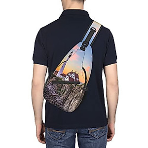 Crossbody Sling Backpack Light Lighthouse Portland Maine Usa Waterproof Daypack For Travel Hiking Gym Sport Outdoor