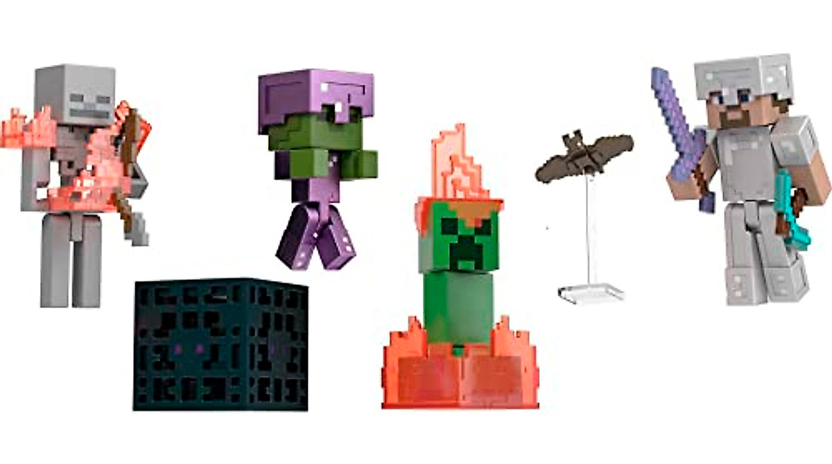 Mattel Minecraft Cave Conflict Story Pack - 4 Action Figures