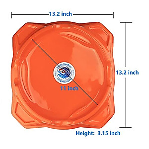 Aimoly Bey Stadium Battle Arena for Beyblade Burst Battling Tops Game (Orange)
