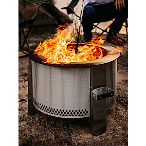 Breeo Fire Pit Poker | Outdoor Campfire Poker | 40 Inches Long Fireplace Stick | USA Made | 304 Stainless Steel & Leather | Durable & Made to Last A Lifetime