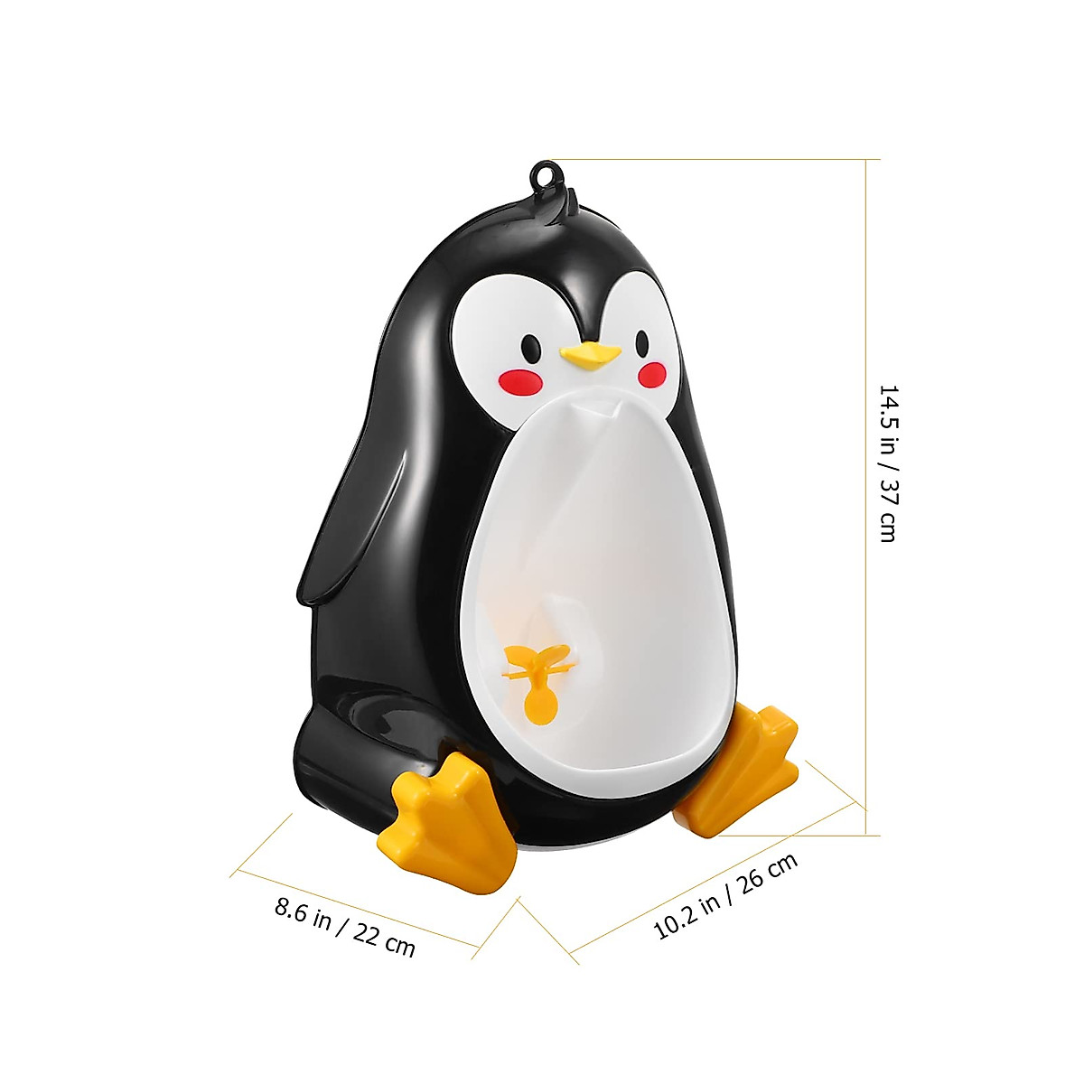 Boy Pee Potty with Aiming Potty Training Urinal Penguin Training Urinal Boy Urinal Toddler Pee Trainer Toilet Bathroom Funny Baby Training Potties (Black)