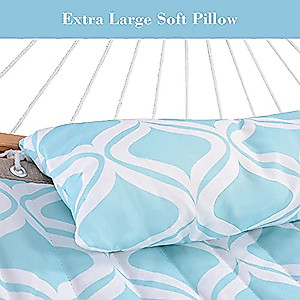 SUNCREAT Outdoor Tree Hammock for 2 Person, 450 lbs Capacity, Two Person Patio Hammock for Outdoor, Patio, Backyard, Garden, Green Drops