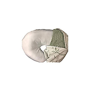 Golden Linens LLC Nursing, Breastfeeding Support Pillow, Portable for Travel | Nursing Pillow for Boys & Girls with Washable Zippered Bamboo Pillow Covered