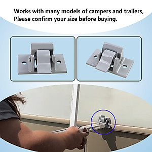Vanshly,2 Pack Mounting Brackets Compatible with Dometic Sun Chaser Lower Awning Arm Gray Bottom Replacement for Gray RV Camper Trailer