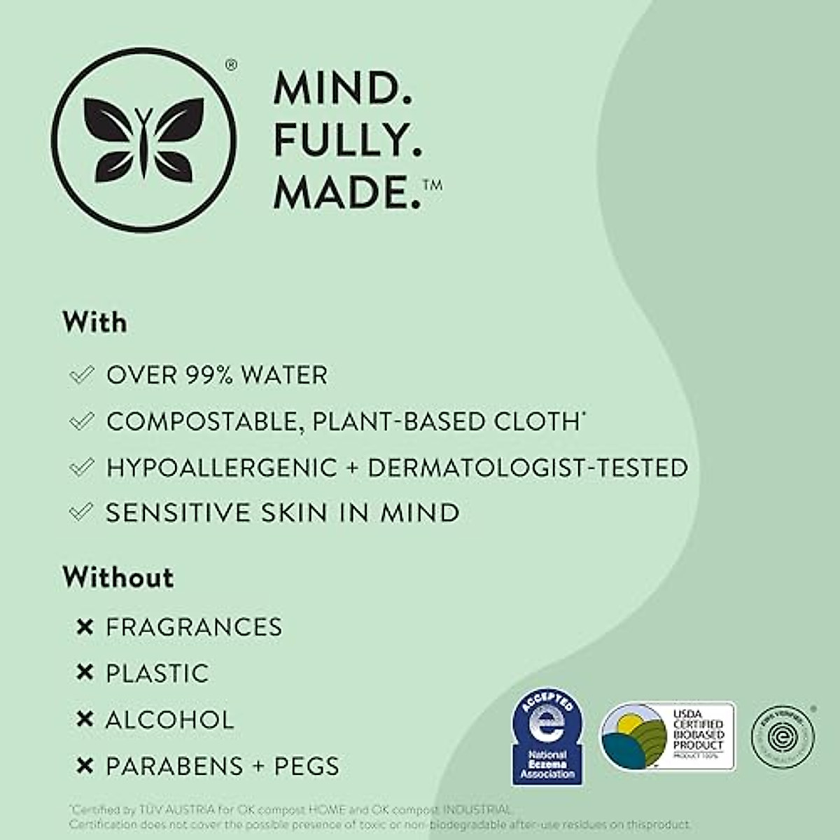 The Honest Company Clean Conscious Multi-Use Wipes | Hypoallergenic + Unscented for Sensitive Skin | Over 99% Water, Compostable, Plant Based, Baby Wipes | Geo Mood, 60 Count