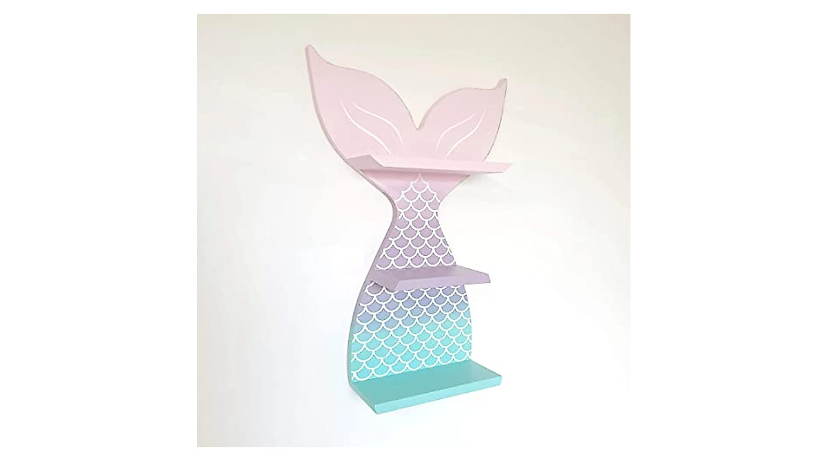 Whimsical Mermaid Floating Shelves for Kids' Rooms and Nurseries