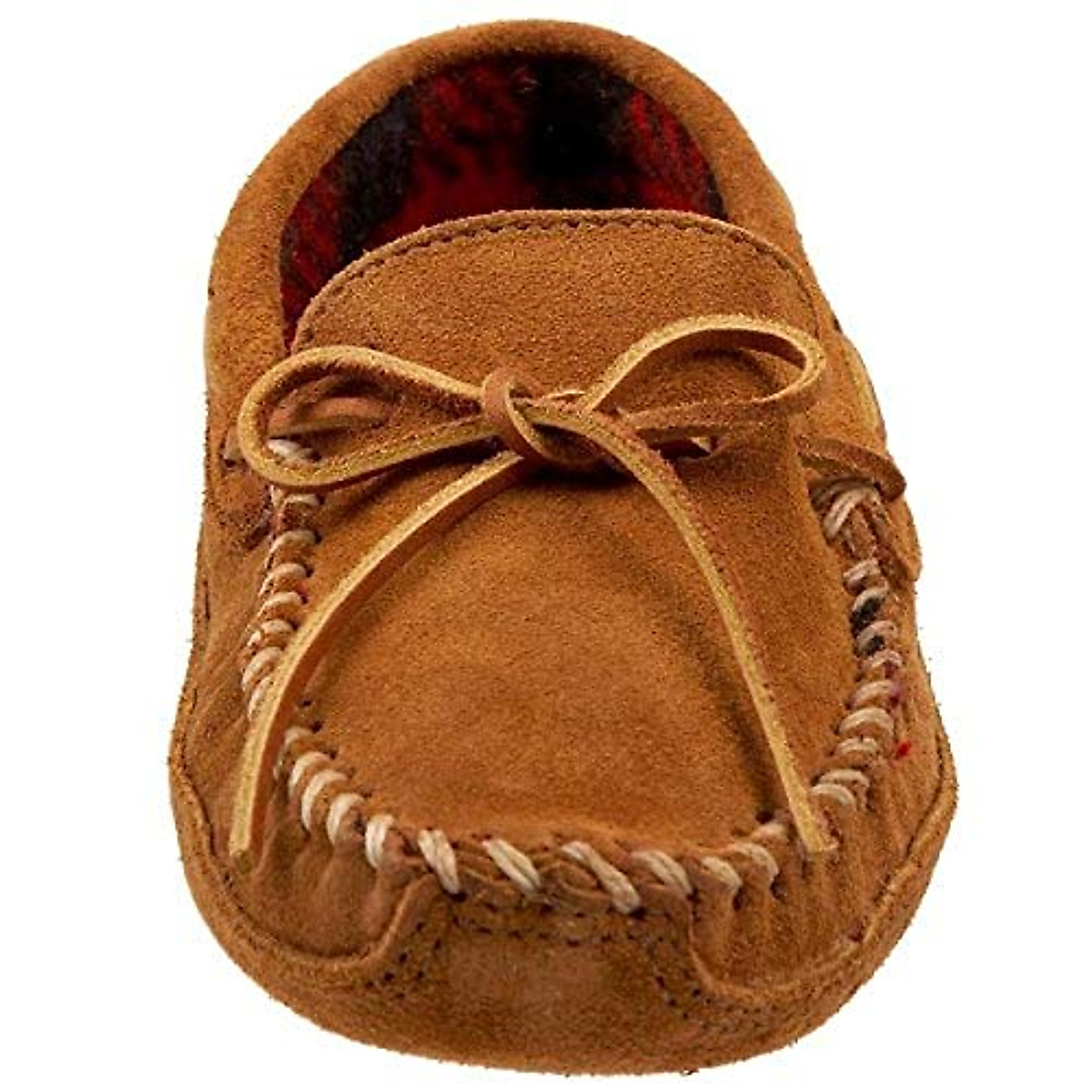 Minnetonka Men's Double Bottom Fleece Slipper,Brown,12 M US