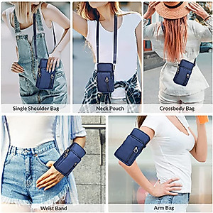 Women Crossbody Cell Phone Purse Wristband Sport Armband Wallet Bag Zipper Nylon Handbags