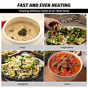 EASYROSE Commercial Food Warmer 2-Pan Steam Table Food Warmer Buffet Bain Marie with Temperature Control & Lids, Electric Warming Trays for Food or Sauces - 120V, 1200W, 10.6 QT/Pan