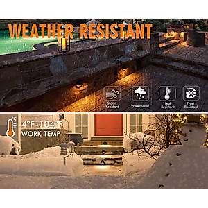 CLOUDY BAY [12 Pack] 3CCT Low Voltage LED Deck Lights Outdoor,2700K/3500K/5000K Selectable,Landscape Step Stair Railing Fence Light Wired,3W,12V-24V AC/DC Deck Lighting Fixtures