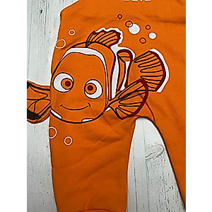 My Cotton Baby Finding Nemo Cotton Baby Salopette, Jumpsuit With Long Sleeve Tshirt For Newborns & Infants – 2 PIECES COTTON BABY ROMPER - Unisex (6-9 months), Orange