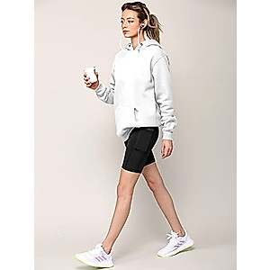 Made By Johnny WSK2375 Hoodie Hoody with Airpods Strap Anti-Lost Leash String - Compatible with Airpods Pro/2/1 M White