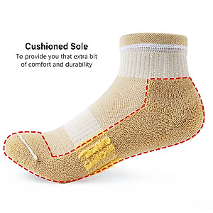 Gonii Ankle Socks Womens Athletic Thick Cushioned Running Hiking Low Cut 5-Pairs