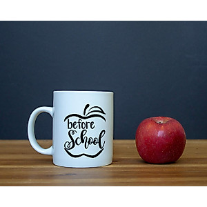 Before School After School Teacher Wine Glass + Coffee Mug Gifts Set - For Teachers, Grad School, Counselor, Day Care Worker, Aide, Principal, Kindergarden, Or Law School Care Package