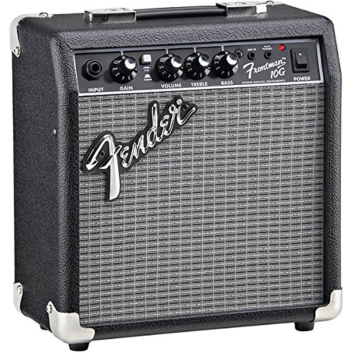 Fender Frontman 10G Guitar Combo Amplifier - Black Bundle with Instrument Cable and Picks