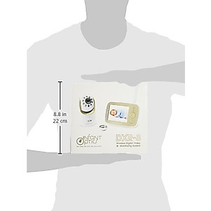 Infant Optics DXR-8 Video Baby Monitor, Non-WiFi Hack-Proof FHSS Connection, Interchangeable Lenses, Pan Tilt Zoom, LED Sound Bar, Night Vision, and Two-way Talk