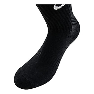 Nike Everyday Cushion Crew Training Socks, Unisex Nike Socks with Sweat-Wicking Technology and Impact Cushioning (3 Pair), Black/White, Large