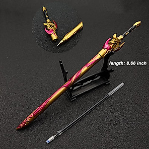HUNGAHAAPAI Genshin Impact Pencil Case With Metal Brass Bookmark And Weapon-pen For School Students Total 8 Genshin Impact Merch Ayaka