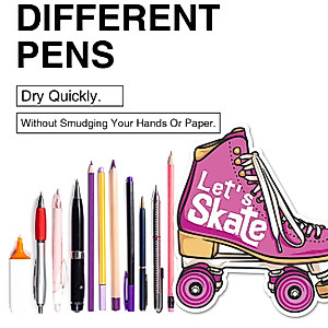 Roller Skating Party Invitations with Envelopes, 20 Set Roller Skate Shaped Invitations Birthday Baby Shower Party Invites Supplies Favors, Double-Sided