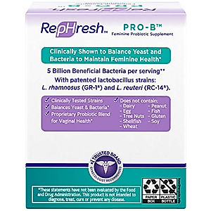 RepHresh Pro-B Probiotic Supplement for Women, 30 Oral Capsules