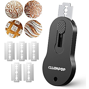 Bread Lame, Magnetic & Reusable Bread Lame Dough Scoring Tool, Bread Lame Blades Tool, Anti-Slip Handle with Long Retractable Razor, Sourdough Scoring tool for Bread Making, Bread Scoring Tool