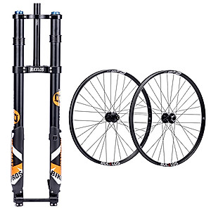 BUCKLOS 29 inch Thru Axle Boost MTB Wheelset, Front 15 * 110mm Rear 12 * 148mm Disc Brake Mountain Bike Wheel,29 inch Electric Mountain Bike Air Suspension Inverted Downhill Fork.