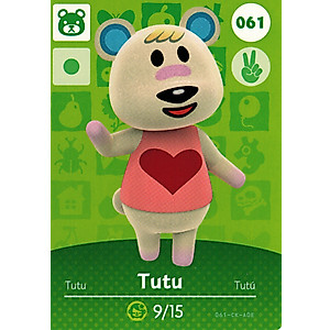 Nintendo Animal Crossing Happy Home Designer Amiibo Card Tutu 061/100 USA Version