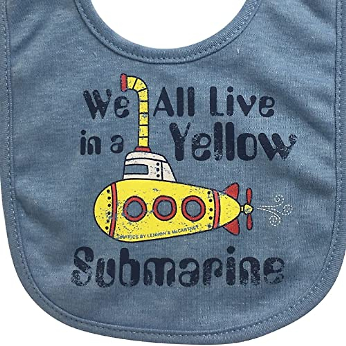 Lyrics by Lennon and McCartney Baby Boys 5 Pack Side Snap Bibs