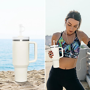 4 Pcs Straw Covers for Stanley Cup 40-20 oz, 0.4 inches Silicone Straw Cover Caps, Stanley Cups Accessories, Dust-proof and leak-proof (4 Straw Covers)