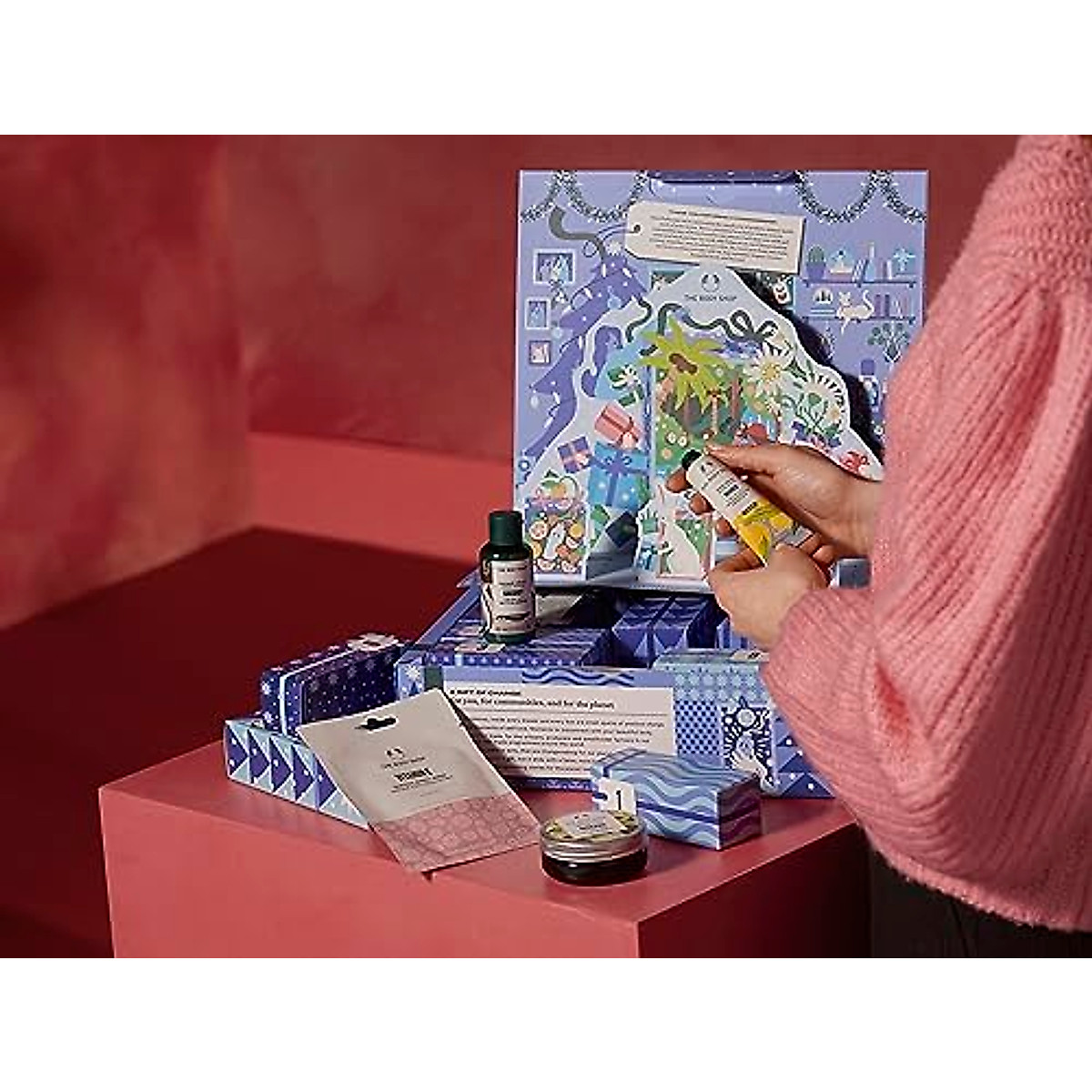 The Body Shop 24-Piece Holiday Beauty Advent Calendar, 24-Piece Holiday Gift Set