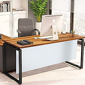 Obex Desk & Table Mounted Modesty Panel Acrylic Desk Privacy Panel & Barrier for Office Cubicle, 18" x 60", Frosted