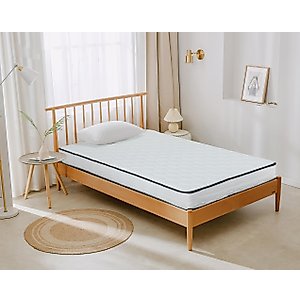5/6/8/10/12 inch Twin Size Mattress with Cover, Innerspring Mattress in a Box for a Cool Sleep & Pressure Relief, Medium Firm Mattress Pad Twin Mattresses, Bed in a Box, CertiPUR-US Certified
