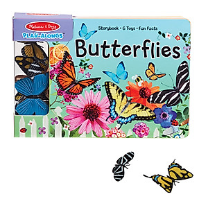 Melissa & Doug Children’s Book - Play-Alongs: Butterflies (10 Pages, 6 Butterfly Toys)