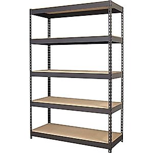 Lorell LLR60624 Riveted Steel Shelf, Black
