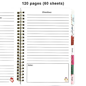 ceiba tree Blank Recipe Book to Write in Your Own Recipes Notebook Cookbook Journal 8.7" x 6.3" Gifts Ideas for Women Mom Wife 120 Pages