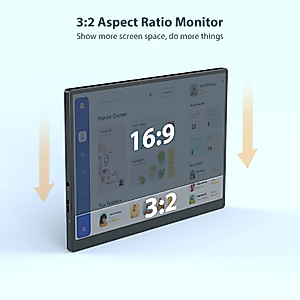 Eyoyo Portable Monitor, Small Monitor 10.5” USB C Monitor FHD 1920x1280 Travel Monitor External Second Monitor for Laptop 100% SRGB Tiny IPS Display HDMI Gaming Monitor