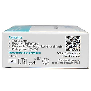 Flowflex COVID-19 Antigen Home Test kit, 1 Pack, 1 Tests Total. FDA EUA Authorized OTC at-Home Self-Test, Non-invasive Nasal Swab, Easy to Use and No Discomfort, Results in 15 Minutes