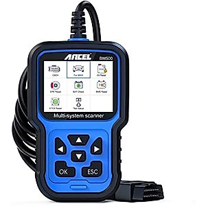 ANCEL BM500 All System OBD2 Scanner fit for BMW Mini, Car Diagnostic Scan Tool for Engine ABS SRS ESP SAS TCM 4WD Systems, with Battery Registration fit for BMW/CBS EPB ETC BMS PCM Oil Reset
