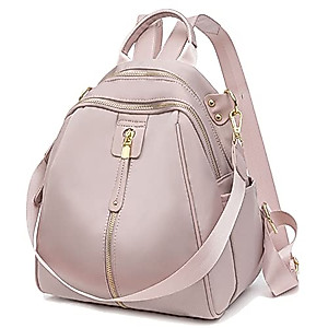 Small Cute Backpack Purse for Women Convertible Casual Shoulder Bag Fashion Satchel Handbag with Anti-Theft Pocket (Pink)