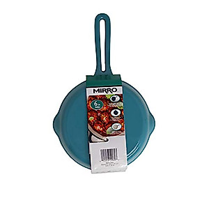 Mirro MIR-19060 6" Mini Cast Iron Skillet, Teal, Ready to Use