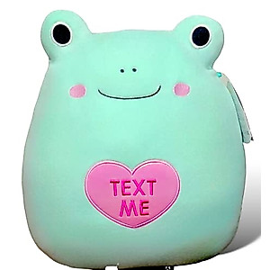 Squishmallows Official Kellytoy 12 Inch Green Baratelli Frog with “Text ME” on Belly Plush - Valentine’s Squad 2023 Stuffed Animal Toy
