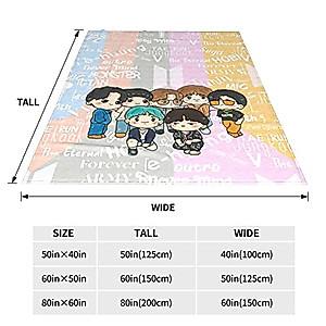 Cvdoos Throws Flannel Blankets Lightweight Comfy Warmer Soft Blanket Home Decor Bedding Couch Sofa for All Season Girls Women Fans Gifts (B) 40X50 Inch