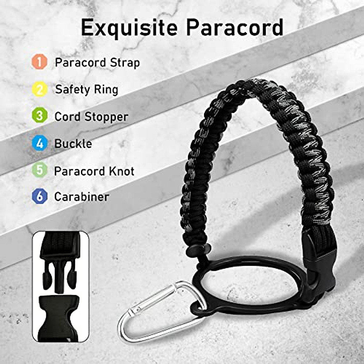 XccMe 32 oz Water Bottles,Insulated Water Bottle,Stainless Steel Water Bottles,Double Wall Metal Water Bottle with Straw,Silicone Boot and Paracord Handle,Sports Water Bottle(Camouflage)