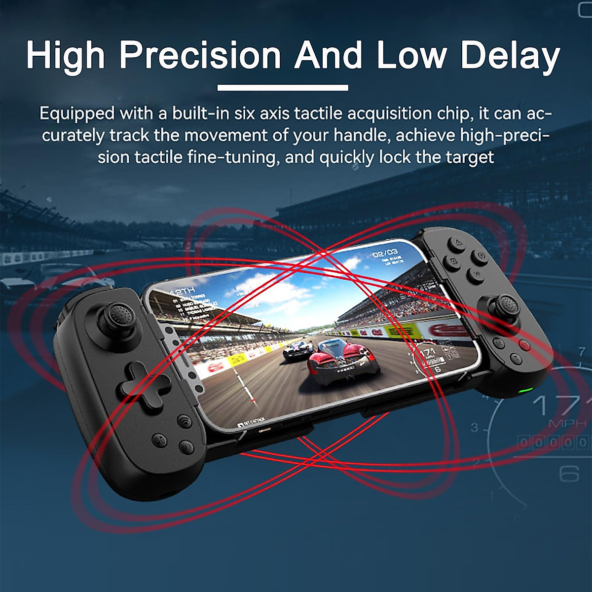 YUANHOT Gaming Controller for iPhone/Android,Mobile Bluetooth Phone Controller,Wireless Gamepad Console,Play PlayStation Xbox Cloud Steam Link Switch Luna Call of Duty Fortnite Controller Accessories